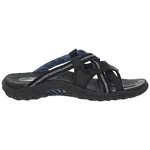 Skechers Women's Reggae-Soundstage Thong Sandal,Black,8 M US