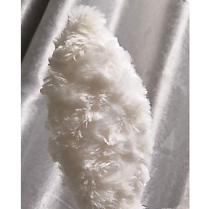 3T-SISTER Helmet Bunny Ear Women Girls Plush Rabbit Ear for Motorcycle Bicycle Ski Helmets Halloween Party Cosplay Wig Helmet Accessory Decorations Velcro Reusable Design （White） 2PCS