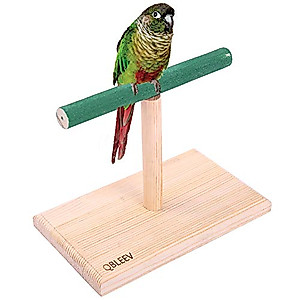 QBLEEV Small Bird Perch,Bird Play Stand,Portable Training Parrot Playstand, Bird Cage Toys for Cockatiels Conures Parakeet Finch Lovebirds
