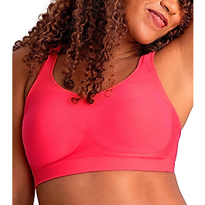 SHAPERMINT Bras for Women - Bras for Women no Underwire, Bralettes for Women Plus Size, Wireless Push up Bra Dark Pink