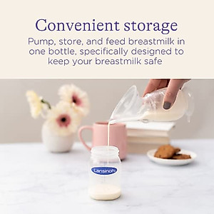 Lansinoh Breastmilk Storage Breast Pump Bottles, 4 Count