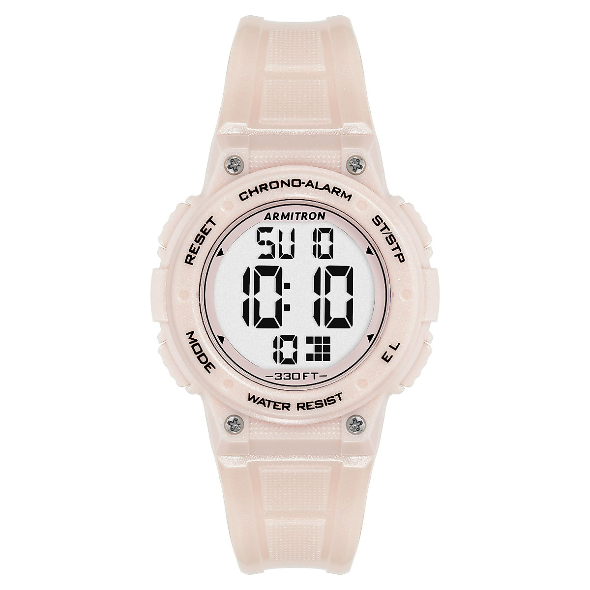 Armitron Sport Women's Digital Chronograph Resin Strap Watch, Light Pink (45/7086PLP)