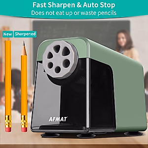 Single-Hole Pencil Sharpener+6-Hole Electric Pencil Sharpener