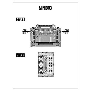 AY-KASA Collapsible Storage Bin Container Basket Tote, Folding Basket Crate Container : Storage, Kitchen, Houseware Utility Basket Tote Crate Mini-Box (White)
