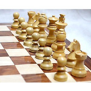 ChessBazar 10x10” Chess Set Chess Set with Bag - Folding Standard Magnetic Travel Chess Board Game Handmade in Fine Rosewood with Storage for Chessmen