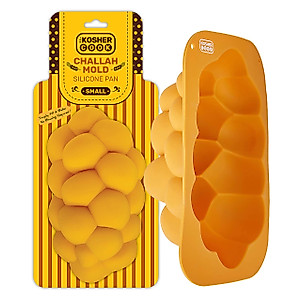 The Kosher Cook Silicone Braided Challah Mold - Small - Braided Oval Challah Pan - Challah Bread Baking Mold - No Shaping Required