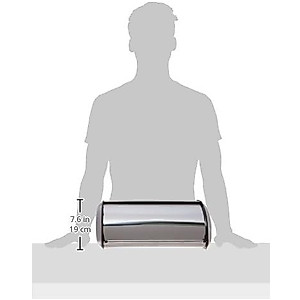 Home-it Stainless Steel Bread Box for kitchen, bread bin, storage holder 16.5x10x8