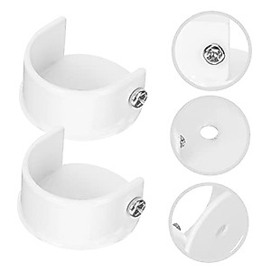 Curtain Rod Bracket 8 Pcs Closet Curtain Rod Bracket Curtain Accessories Boom Stand Shower Bar for Curtain Shelf Rod Bracket Hanging Rod Brackets Curtain Pole Side Holder White