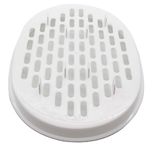 1-Tier Microwave Steamer Heating Steamer for Home Kitchen White (Oval)