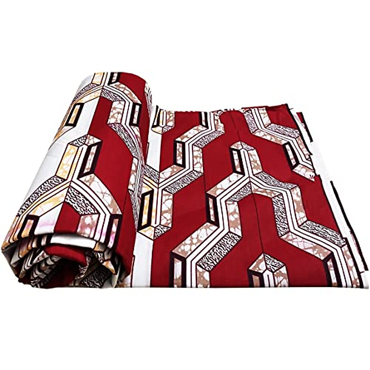 Vkceeool African Ankara Print Fabric Kente Wax Fabric Dashiki Tribal Fabric (1 Yard, Fabic A10)