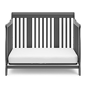 Storkcraft Tuscany 4-in-1 Convertible Crib, Gray, Easily Converts to Toddler Bed, Day Bed or Full Bed, 3 Position Adjustable Height Mattress (Mattress Not Included)