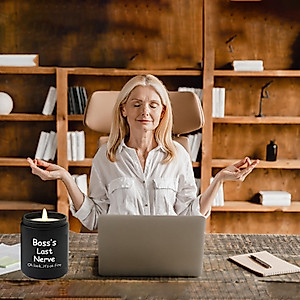 Lihome Boss Gifts for Men - Boss Day Gifts, Natural Soy Wax Smoke Vanilla Candle(7oz)