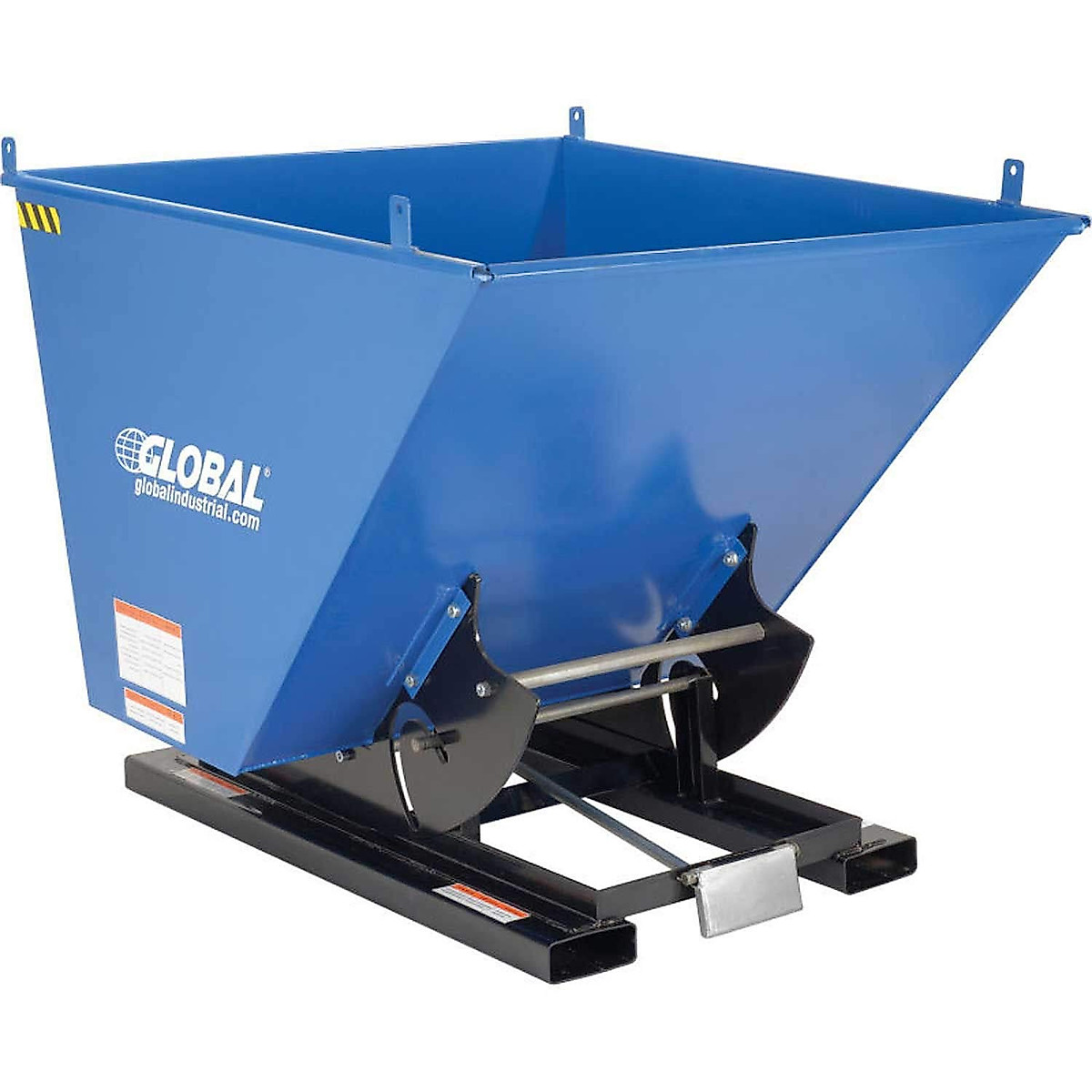 Global Industrial 2 Cu. Yd. Self-Dumping Forklift Hopper with Bump Release, 6000 Lb. Cap.