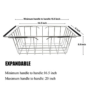 Chest Freezer Organizer Bin Expandable Wire Basket Storage, Cabinet Shelf Organizer Freezer Shelf Rack