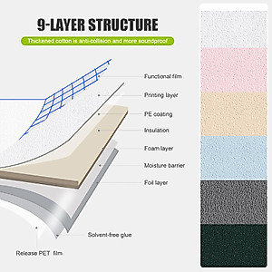 Yun-aeon Textured Peel and Stick Thick Wallpaper White Foam Cotton Wallpaper - 17.3"×118"（14.2sq ft） Self-Adhesive Waterproof Vinyl Removable Wall Paper for Wall Decor Bedroom