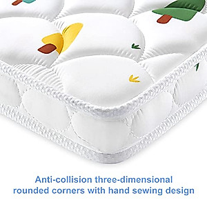 Noiseless Premium Foam Pack and Play Mattress Topper-Breathable and Odorless Playpen Mattresses Topper,Sturdy Edges and Non-Toxic Play Yard Mattress Pad Fits for Graco & Baby Trend & Pamo Babe Playard