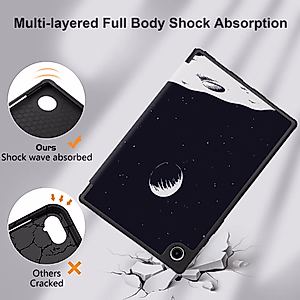 DONGKE Case for Samsung Galaxy Tab A8 10.5 Inch 2022 (SM-X200/X205/X207), Trifold Stand Cover with Auto Wake/Sleep + Soft TPU Protective Stand Back Cover for Galaxy Tab A8 10.5", Spaceman