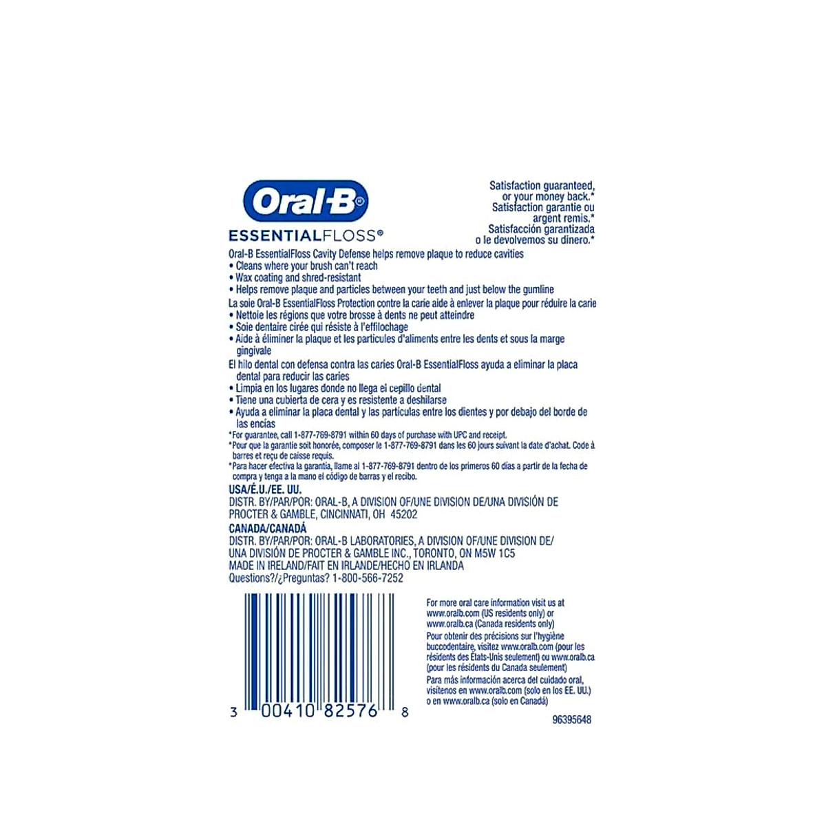 Oral-B Essential Floss 55 Yards Waxed (Pack of 6)