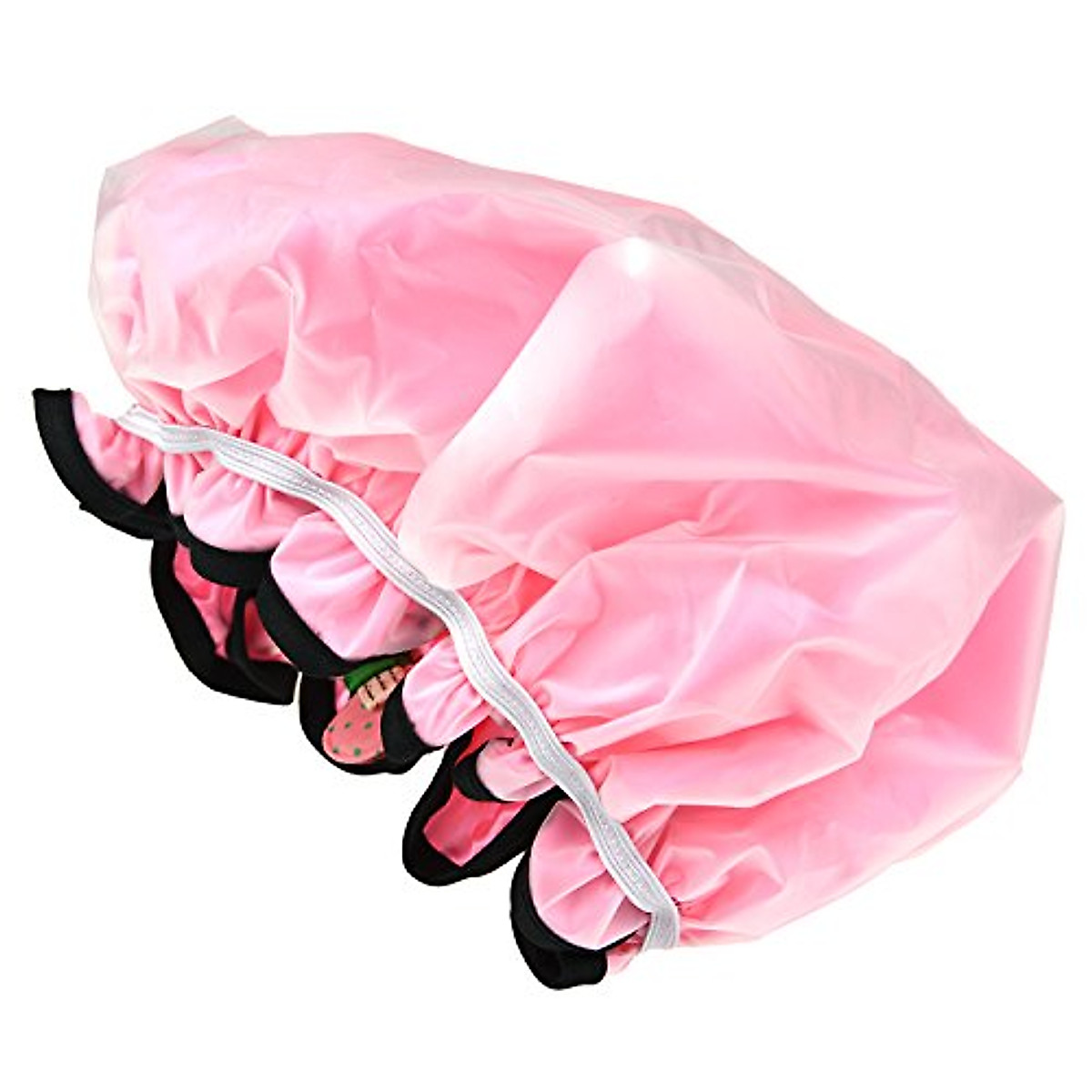 NKTM Girls Toddler Shower Cap, 2-Pack Cute Pink Shower Caps for Kids