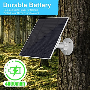 Solar Panel for Google Nest Cam Outdoor or Indoor,5W IP66 Waterproof Solar Panel for Google Nest Camerawith 9.84Ft Charging Cable & 360° Mount