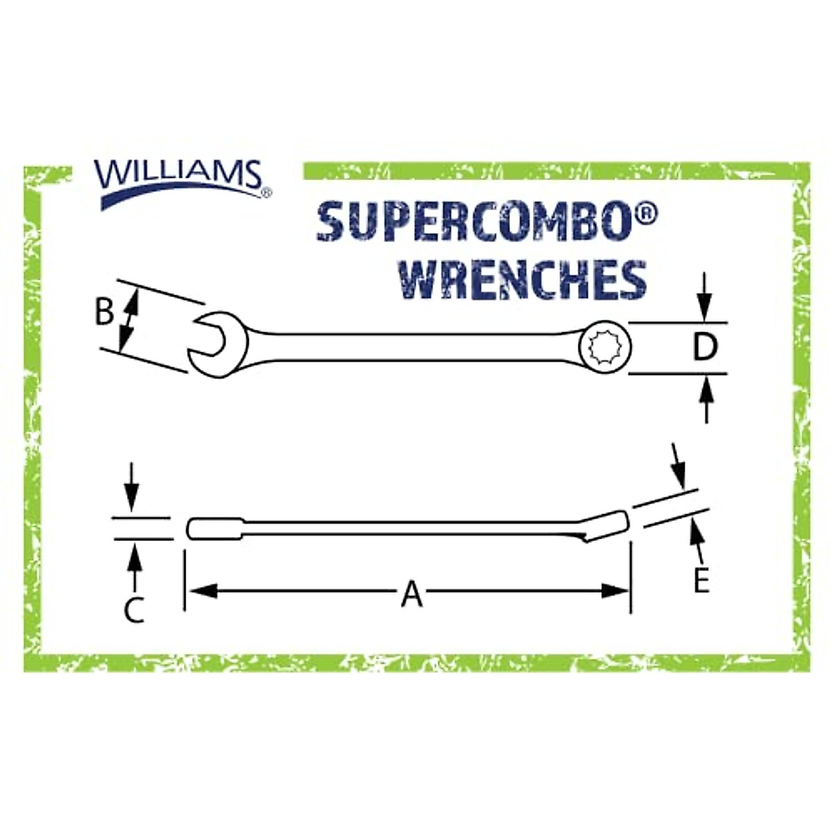 Williams 1216SC Super Combo Combination Wrench, 1/2-Inch