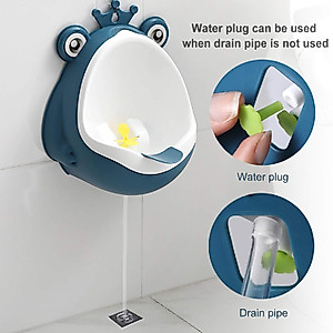 Hallo Potty Training Urinal Boy Urinal Kids Toddler Pee Trainer Bathroom Funny Baby Training Potties（DEEP Blue）