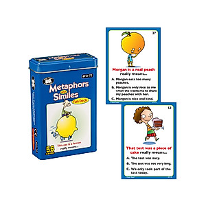 Super Duper Publications | Metaphors & Similes Fun Deck | Figurative Language Skills Flash Cards | Educational Learning Materials for Children…