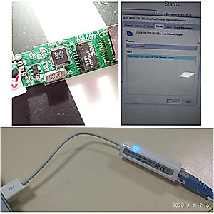 USB to RJ45 LAN Ethernet Adapter 100Mbps USB to RJ45 LAN Converter 10M 100M with Asix AX88772B AX88772 Chip (Micro USB to RJ45)