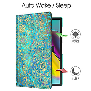 Fintie Rotating Case for Samsung Galaxy Tab S5e 10.5 2019 Model SM-T720/T725/T727, Premium PU Leather 360 Degree Swivel Stand Cover with Auto Sleep/Wake, Shades of Blue