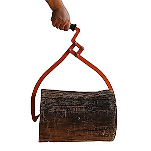 OAOLOWF 20" Log Tongs Logging Skidding Tongs Non-Slip Grip- Log Lifting, Handling, Dragging & Carrying Tool