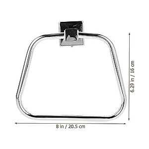 Cabilock Stainless Steel Bathroom Hand Towel Ring Towel Holder Drill Free Wall Mounted Heavy Duty Bath Towel Rack Towel Hanger for Bath Kitchen Silver