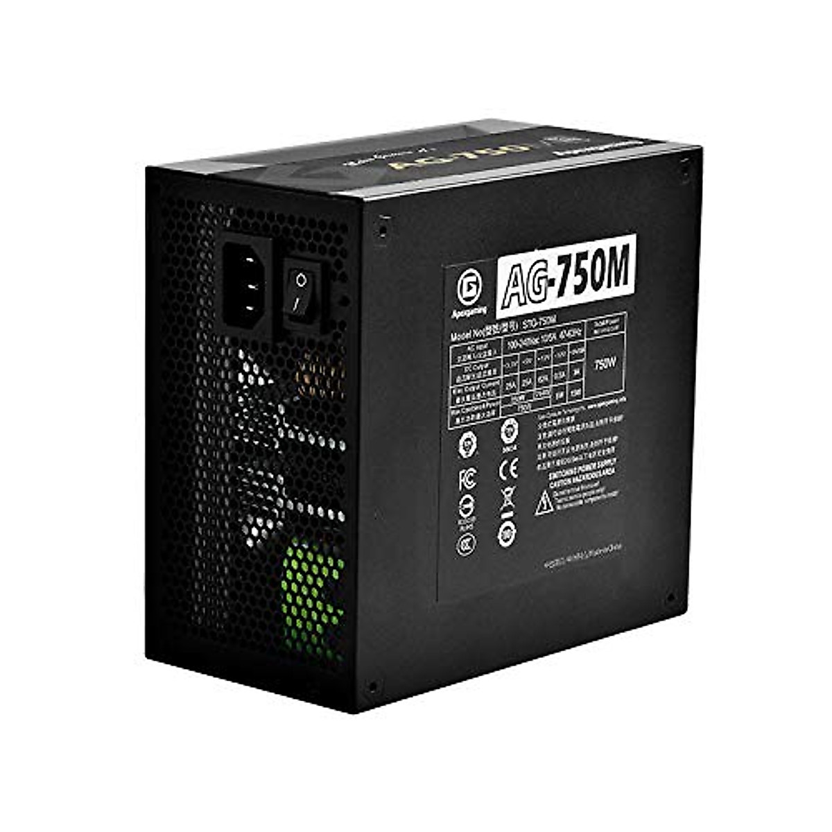 New 2023 80+ Gold Certified Fully Modular 750W High Performance Gaming Power Supply Support RTX3-series & AMD RX6-series GPU ApexGaming AG-750M PSU