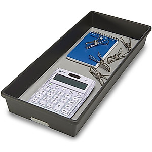 madesmart Classic 15.5" x 6.6" Bin - Granite | CLASSIC COLLECTION | Multi-Purpose Storage Organizer | Soft-grip Lining and Non-slip Rubber Feet BPA-Free, Model Number: 29656