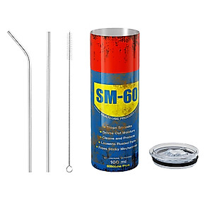 WD40 Dirty Pattern Thermos Cup,Funny Oil Fuel Filter Dirty Pattern 20oz Cup,Insulated Stainless Steel Tumbler With Lid SM60