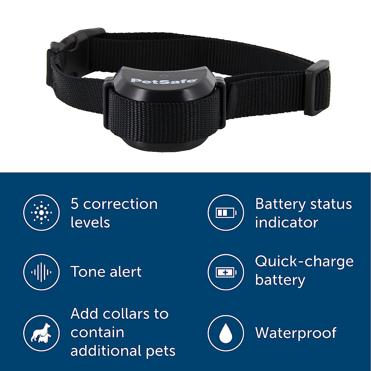 PetSafe Stay & Play Wireless Pet Fence Receiver Collar Only for Dogs and Cats, Waterproof and Rechargeable, Tone and Static Correction - From The Parent Company of INVISIBLE FENCE Brand