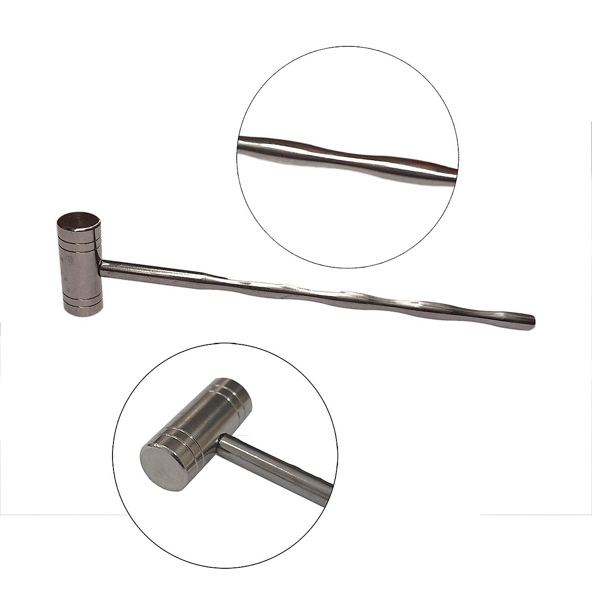 Stainless Steel Crab mallet, Mini Crab Lobster Hammer, Soild Seafood Shellfish Cracker Tool, Metal Dessert Making Mallet Opener -for Cracking Seafood, Break Chocolate Mold (Size 6.22"x1.34")