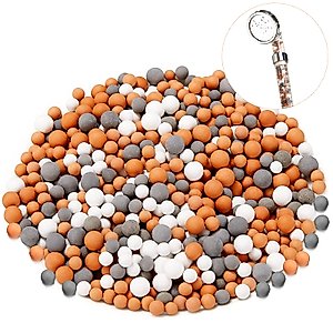 Replacement Shower Filter Beads Anion Mineral Balls Purifying Stones for Purifying Water Filter Shower Head 3 Kinds (6 Packs,Diameter 7-8 mm)