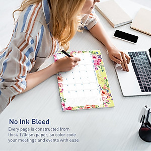 S&O Watercolor Floral Large Tear-Away Table Calendar 2024 - Desktop Calendar Runs from Now to Dec - 12x17in