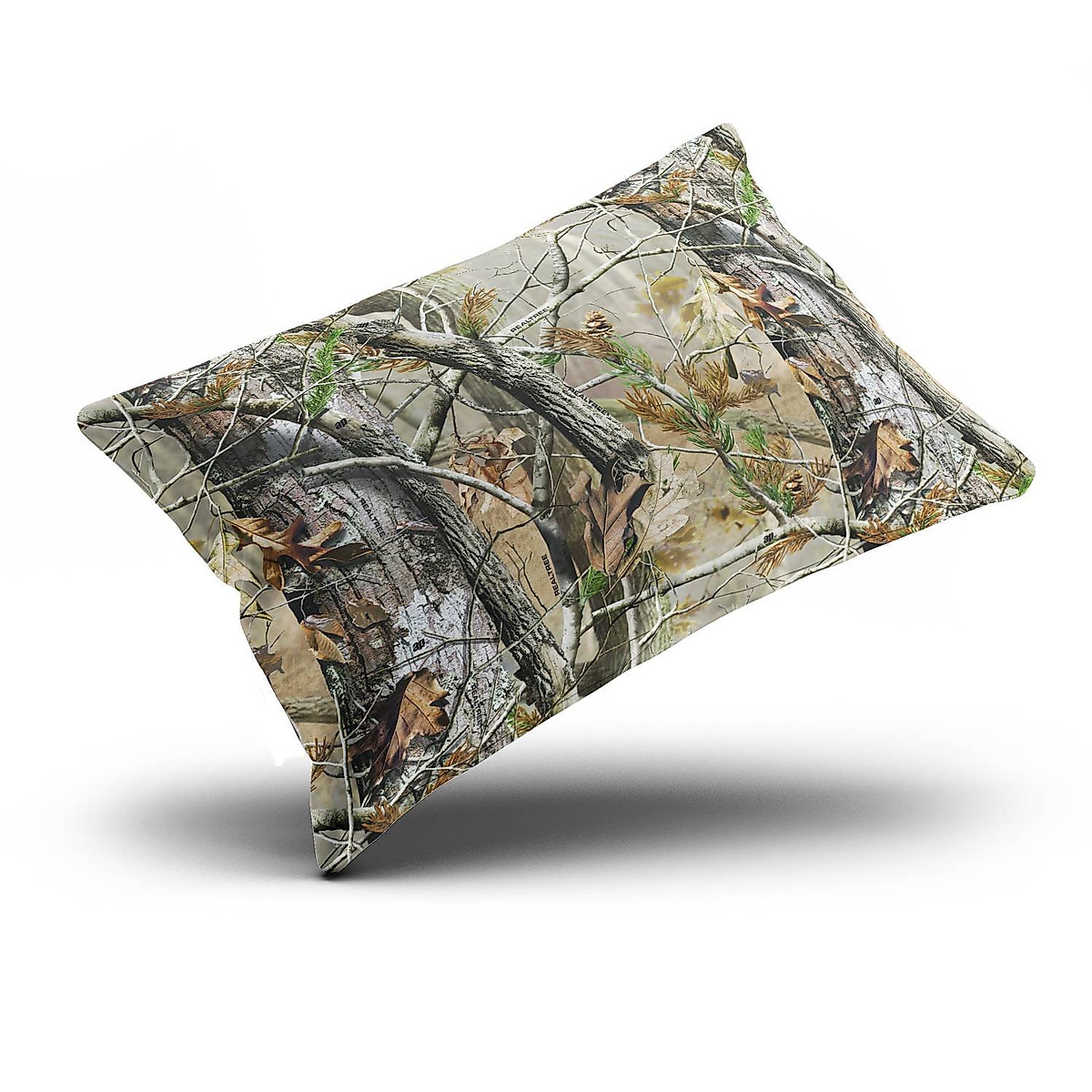 SALLEING Custom Pretty Cute Real Tree Lesves Camouflage Camo Decorative Pillowcase Pillowslip Throw Pillow Case Cover Zippered One Side Printed 12x16 Inches