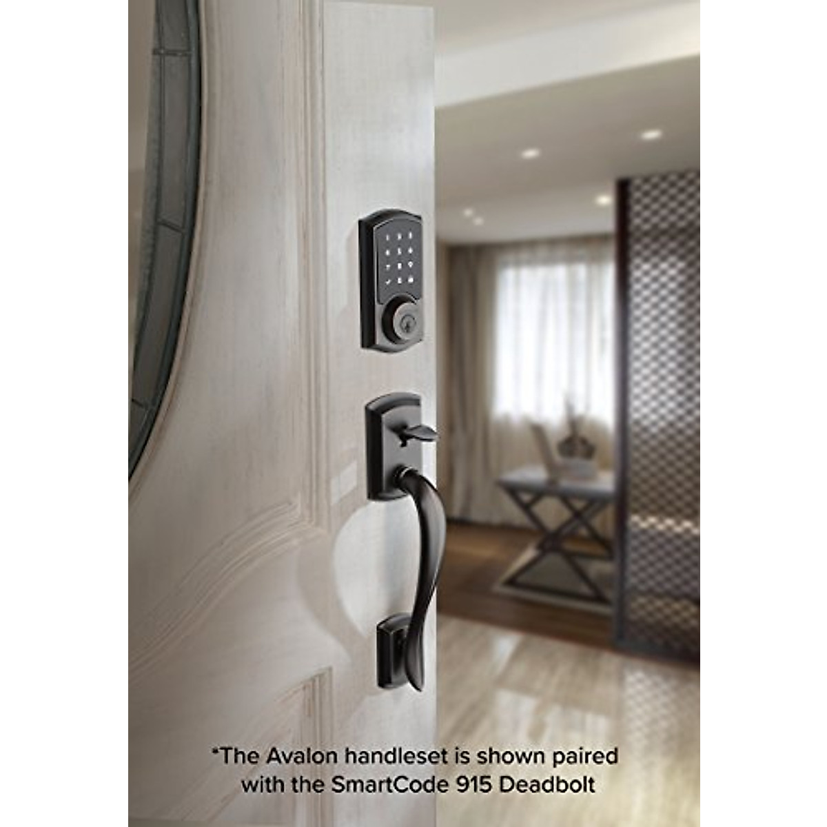 Kwikset 98150-001 Avalon Exterior Handle Only with Tustin Right Left-Handed Levers in, Venetian Bronze