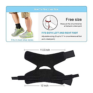 GOTOTOP Ankle Brace,Adjustable Breathable Foot Support,Daytime Splint with Heel Strap That Fits in Shoe,Foot Arch Pain Relief and Sprains,Black