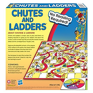 Classic Chutes And Ladders with 1970's Artwork by Winning Moves Games USA for Children Ages 3 and Up, Preschool Games for 2-4 players (1195)