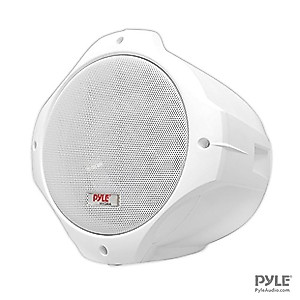 Pyle Waterproof Marine Wakeboard Tower Speakers - 8in Dual Subwoofer Speaker Set and 1” Tweeter with 300 Watt Power - 2-way Boat Audio Stereo System with Mounting Bracket - 1 Pair - Pyle PLMRW85