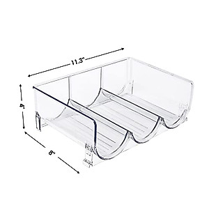 FJC Water Bottle Organizer - Stackable Water Bottle or Wine Organizer - Perfect to Keep Cold Drinks in The Fridge or Room Temperature in The Cabinet Clutter Free.