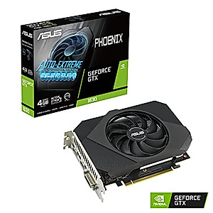 ASUS Phoenix NVIDIA GeForce GTX 1630 Gaming Graphics Card (PCIe 3.0, 4GB GDDR6 Memory, HDMI 2.0, DisplayPort 1.4a, DVI-D, Axial-tech Fan Design, Dual Ball Fan Bearings, Auto-Extreme)