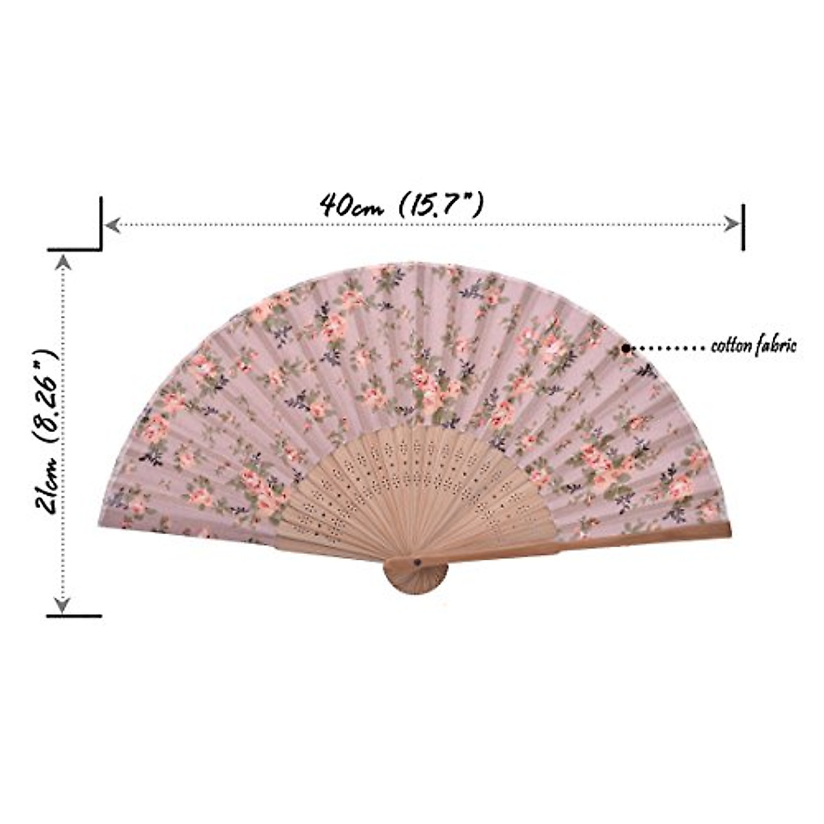 Folding Hand Fan Transparent Hand Fans Chiffon with Beautiful Fabric For Party Wedding Gift Chiffon