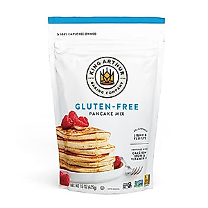 King Arthur Gluten-Free Pancake Mix, Non-GMO Project Verified, Kosher, 15 Ounces, Packaging May Vary