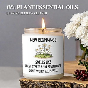 New Beginnings Gifts for Women, Scented Candle Present for Coworker Leaving, Graduation, Farewell, Goodbye, Good Luck, Moving Away, Divorce, New Job, Break Up