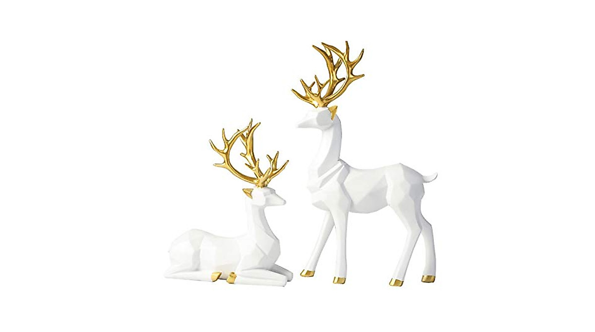 OUTASIGHT Nordic Origami Elk Deer Statues - Home Decor