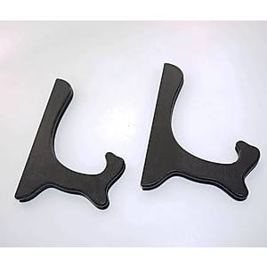 Artliving Black 8 Inch Wood-like Easels Plate Stand Holder Display Stands Picture Frame Stand-Set of 2